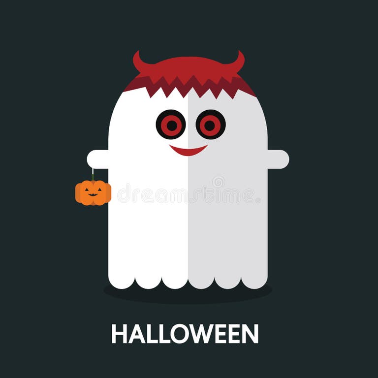 Ghost Flat Design, Eps10, Flat Design Stock Vector - Illustration of ...