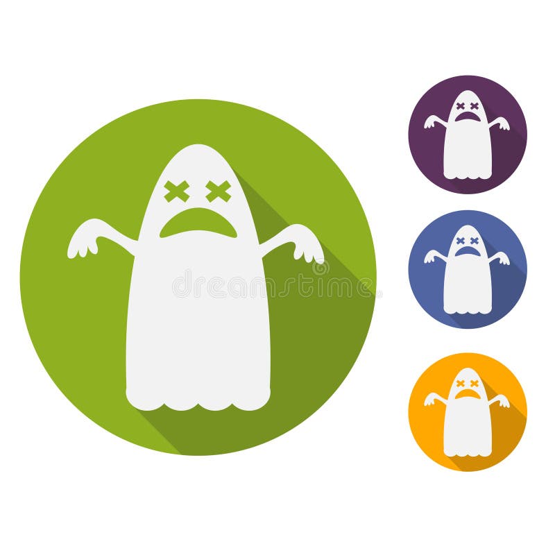 Ghost flat stock illustration. Illustration of sign, holiday - 61108147