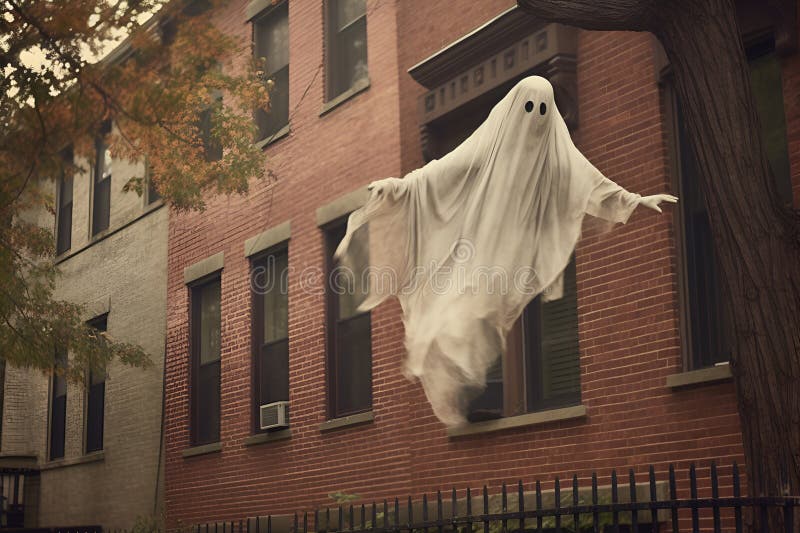 A Ghost Flies through the Garden on a Gloomy Autumn Day 3 Stock ...