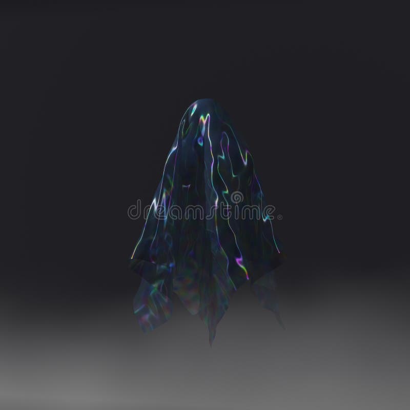 Ghost floating in the fog stock illustration. Illustration of mystery ...