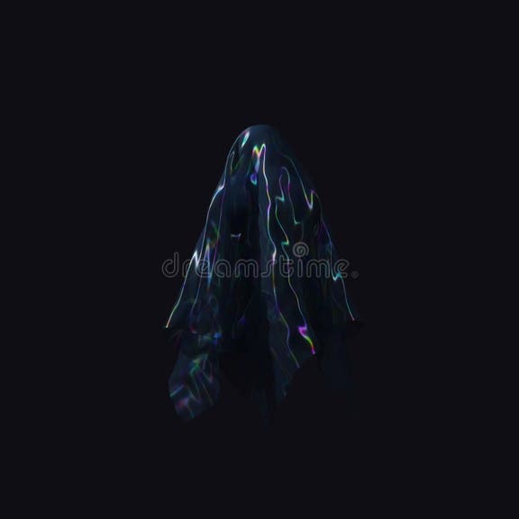 Ghost Floating in the Fog, 3d Render Stock Illustration - Illustration ...