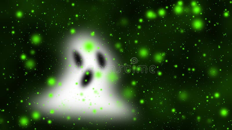 Green Ghostly Stars Float in Space Animation Stock Video - Video of ...