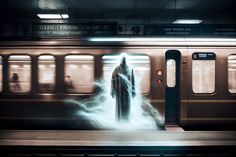 The Ghost in Front of Subway Train. Horrors, Nightmares, Driving Safety ...