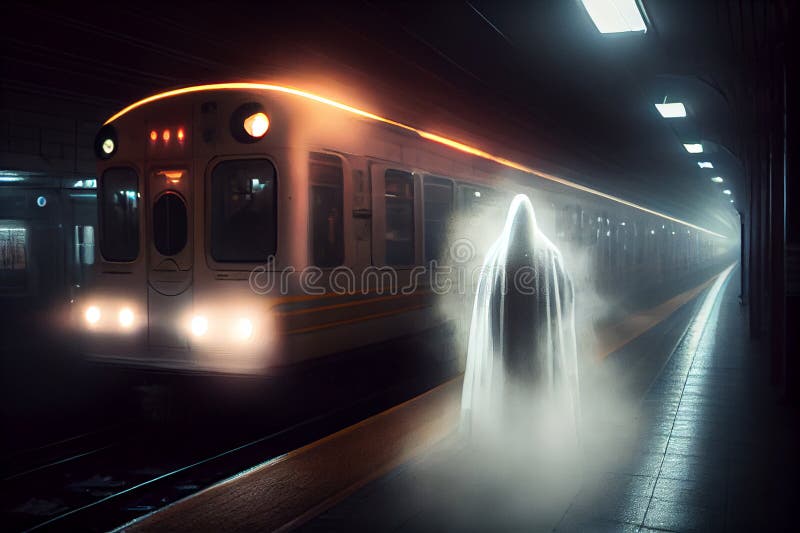The Ghost in Front of Subway Train. Horrors, Nightmares, Driving Safety ...