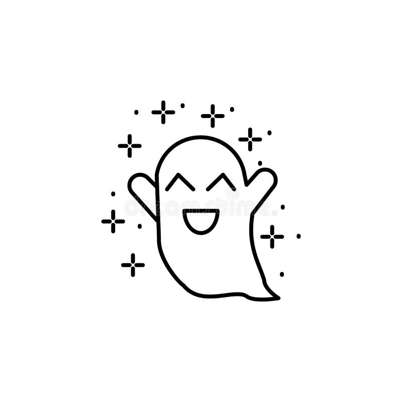 Ghost Happy Icon. Element of Spirit Icon Stock Illustration ...