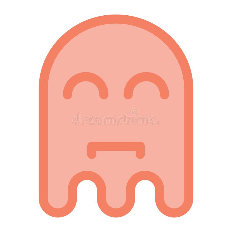Ghost happy teeth face stock vector. Illustration of emoji - 100729108