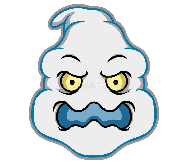 Ghost Head stock vector. Illustration of fictional, costume - 55537348