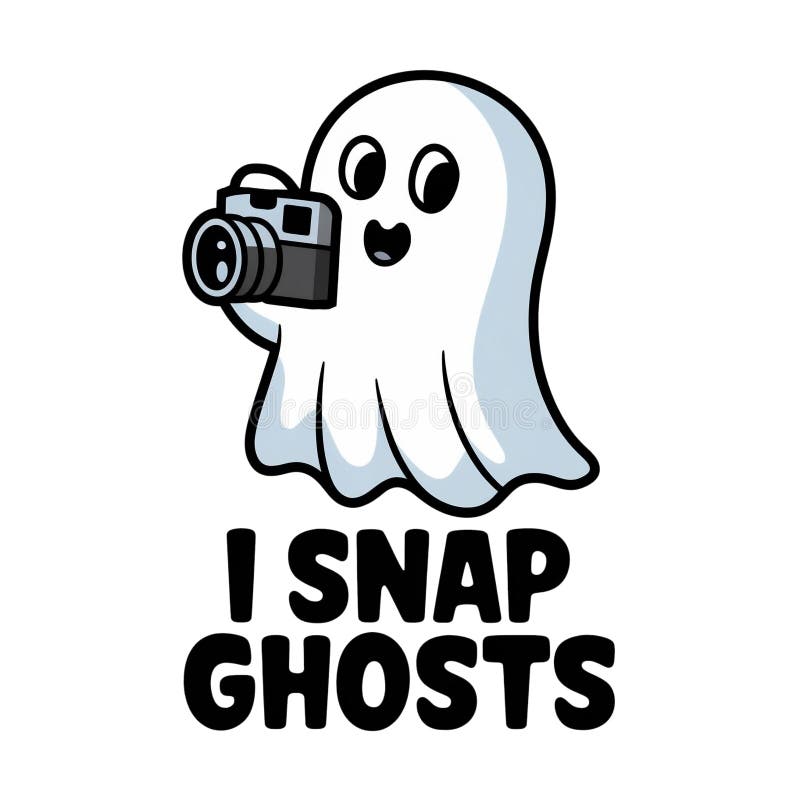 A Ghost Holding a Camera is Accompanied by the Humorous Text I SNAP ...