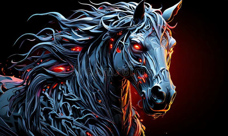 Ghost Horse, Special Designed with Intricate Details, Vector ...