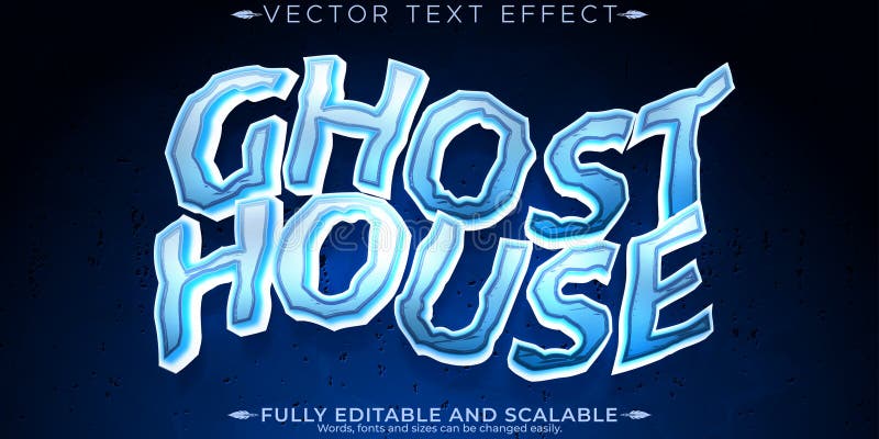 Ghost House Text Effect, Editable Vintage and Scary Text Style Stock Vector - Illustration of ...