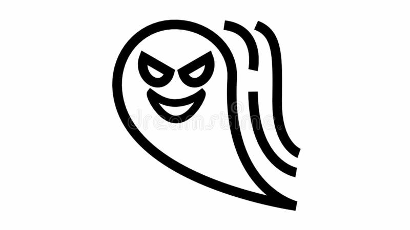 Ghost Icon Animation - Halloween Icon Symbol Motion Design Stock ...