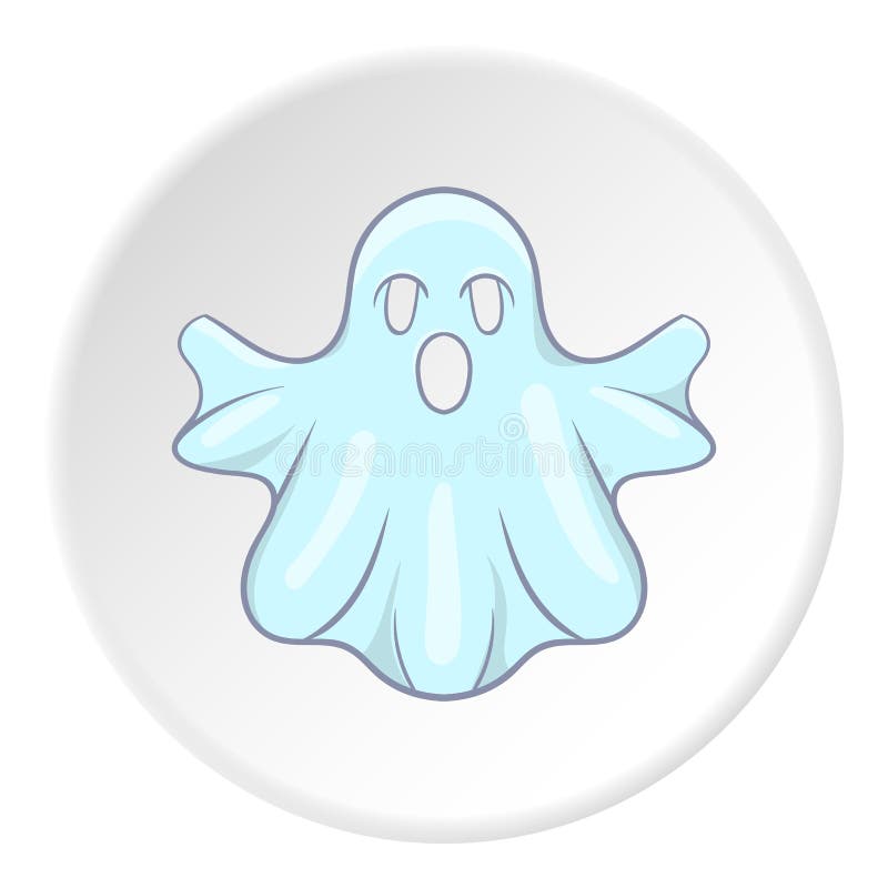 Ghost Icon. Halloween Party Character. Creepy Horror Symbol Stock ...