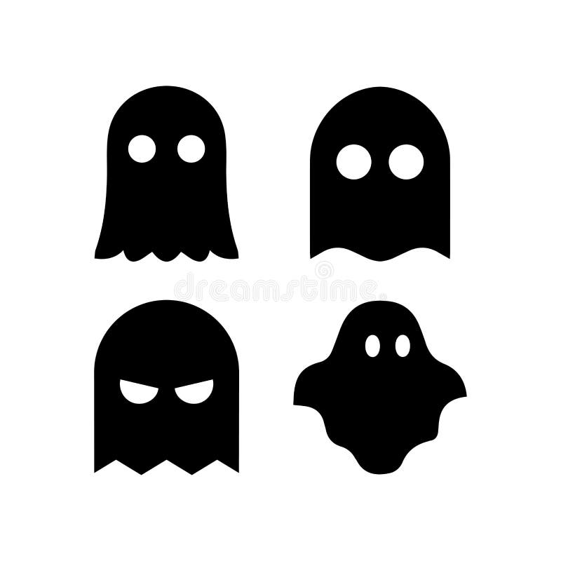 Ghost Icon Flat Vector Template Design Trendy Stock Vector ...