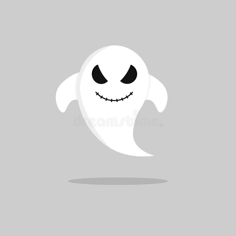 Ghost Icon, Halloween Symbol, Flat Graphic Design Template Stock ...