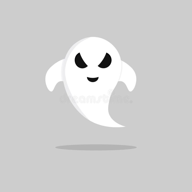 Ghost Icon, Halloween Symbol, Flat Graphic Design Template Stock ...