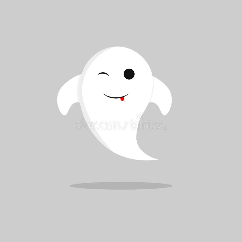 Ghost Icon, Halloween Symbol, Flat Graphic Design Template Stock ...
