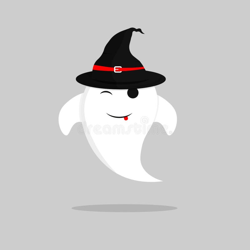 Ghost Icon, Halloween Symbol, Flat Graphic Design Template Stock ...