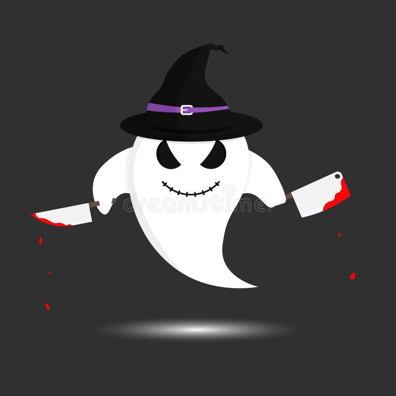 Ghost Icon, Halloween Symbol, Flat Graphic Design Template Stock ...