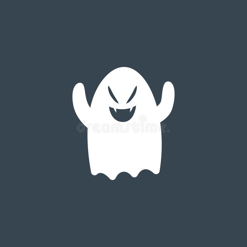 Ghost icon logo stock vector. Illustration of cartoon - 124911367