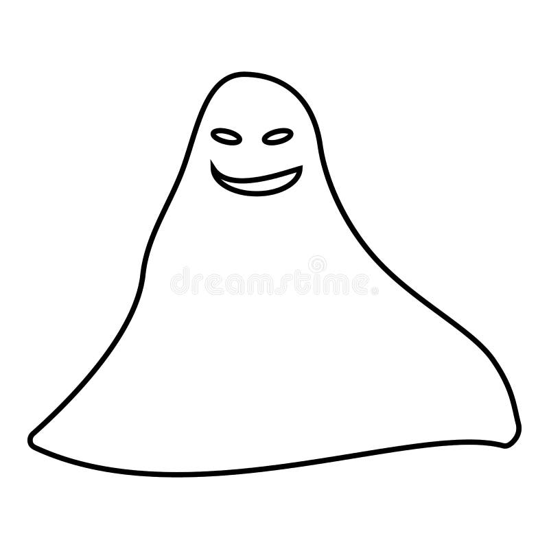 Ghost icon, outline style stock illustration. Illustration of demon ...