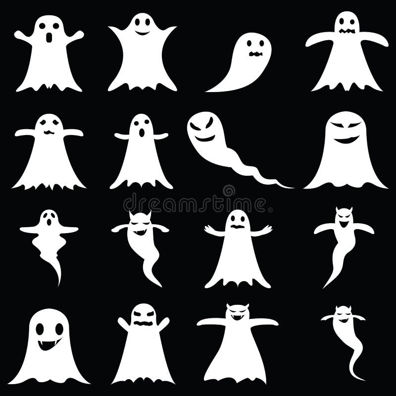 Ghost icon set stock vector. Illustration of symbol - 102061906