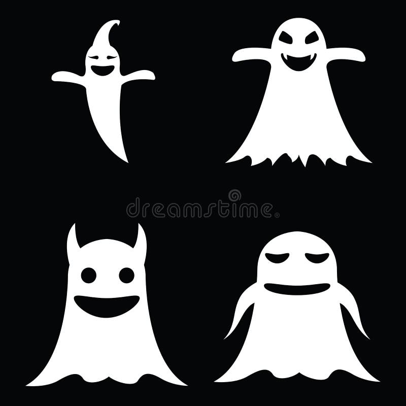 Ghost icon set stock vector. Illustration of vector - 102062014