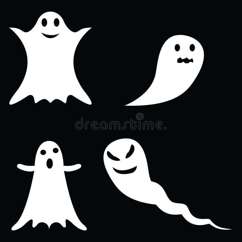 Ghost icon set stock vector. Illustration of cartoon - 102062182