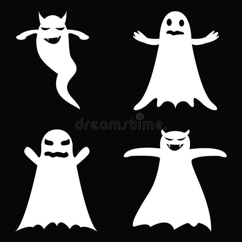 Ghost icon set stock vector. Illustration of design - 102062280