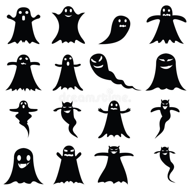 Ghost icon set stock vector. Illustration of halloween - 102062172
