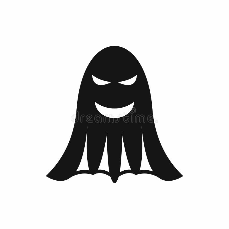 Ghost icon, flat style stock vector. Illustration of costume - 79592567