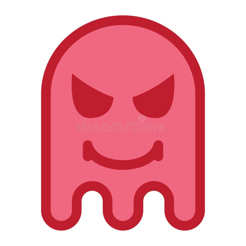 Ghost Angry Evil`s Laugh Face Stock Vector - Illustration of cartoon ...