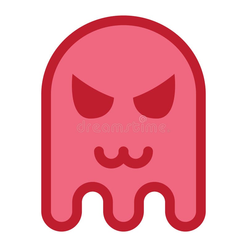 Ghost Angry Cat Mouth Uwu Face Stock Vector - Illustration of haunt ...