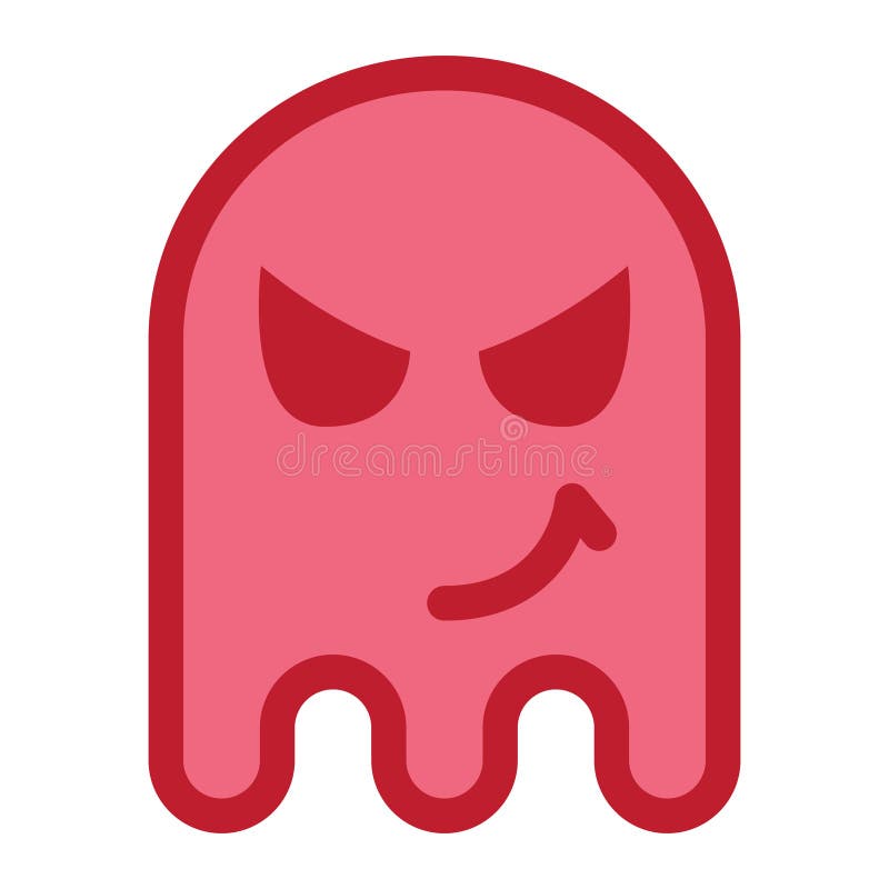 Ghost Angry Smile Evil`s Laugh Face Stock Vector - Illustration of ...
