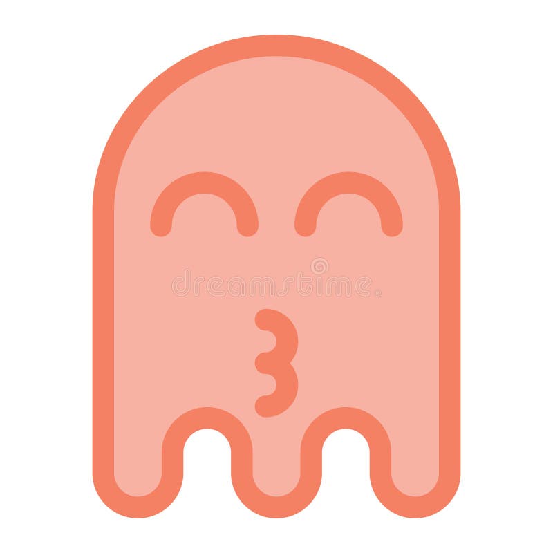 Ghost Happy Smile Cat Mouth Uwu Face Stock Vector - Illustration of ...