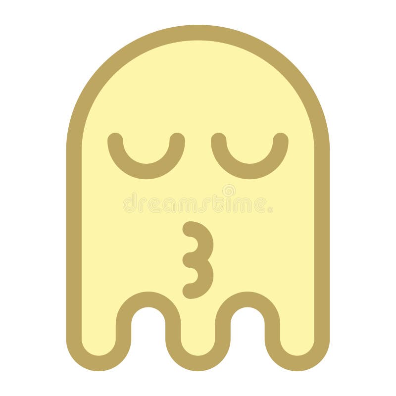 Ghost Kiss Cat Mouth Uwu Face Stock Vector - Illustration of design ...