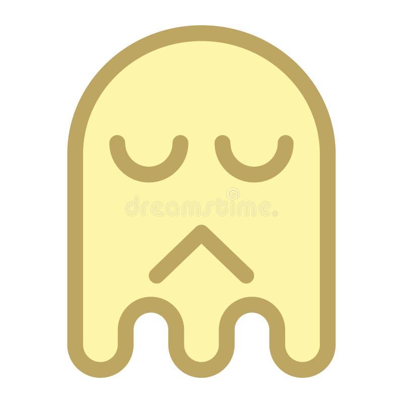 Ghost sad disapointed face stock vector. Illustration of element ...