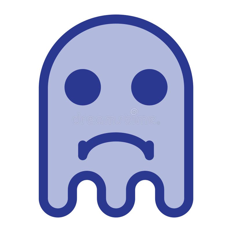 Ghost sad disapointed face stock vector. Illustration of emoticon ...