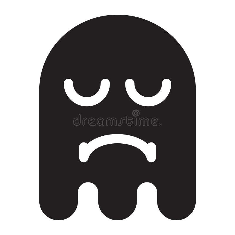 Ghost Sad Disapointed Teeth Face Stock Vector - Illustration of graphic ...