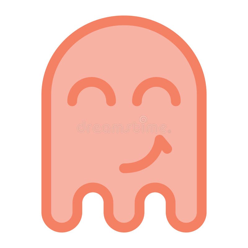 Ghost Smile Face Happy One Eye Stock Vector - Illustration of ...