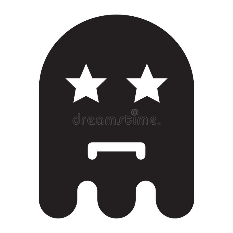 Ghost stars teeth face stock vector. Illustration of character - 100742684