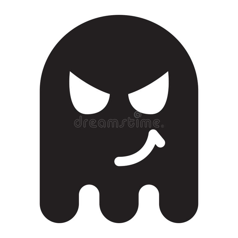 Ghost Smile Evil Devil Angry Face Stock Vector - Illustration of ...