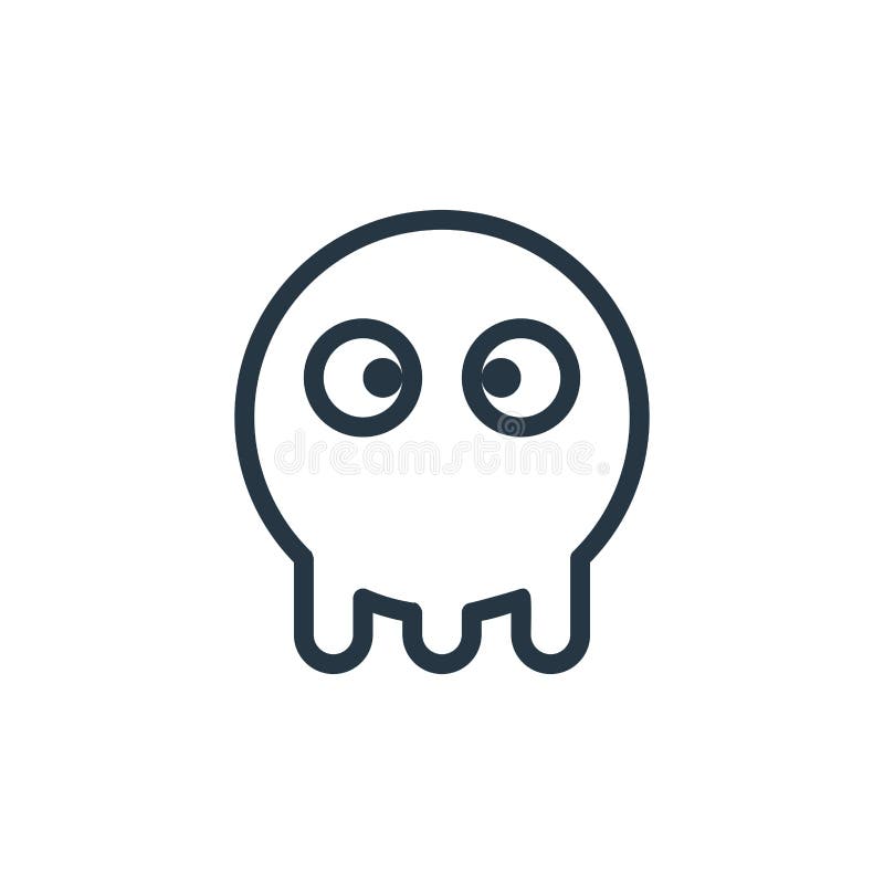 Ghost Icon Vector from Halloween Concept. Thin Line Illustration of ...