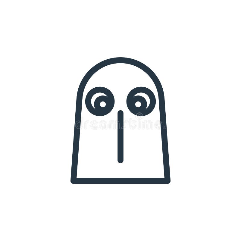Ghost Icon Vector from Halloween Concept. Thin Line Illustration of ...