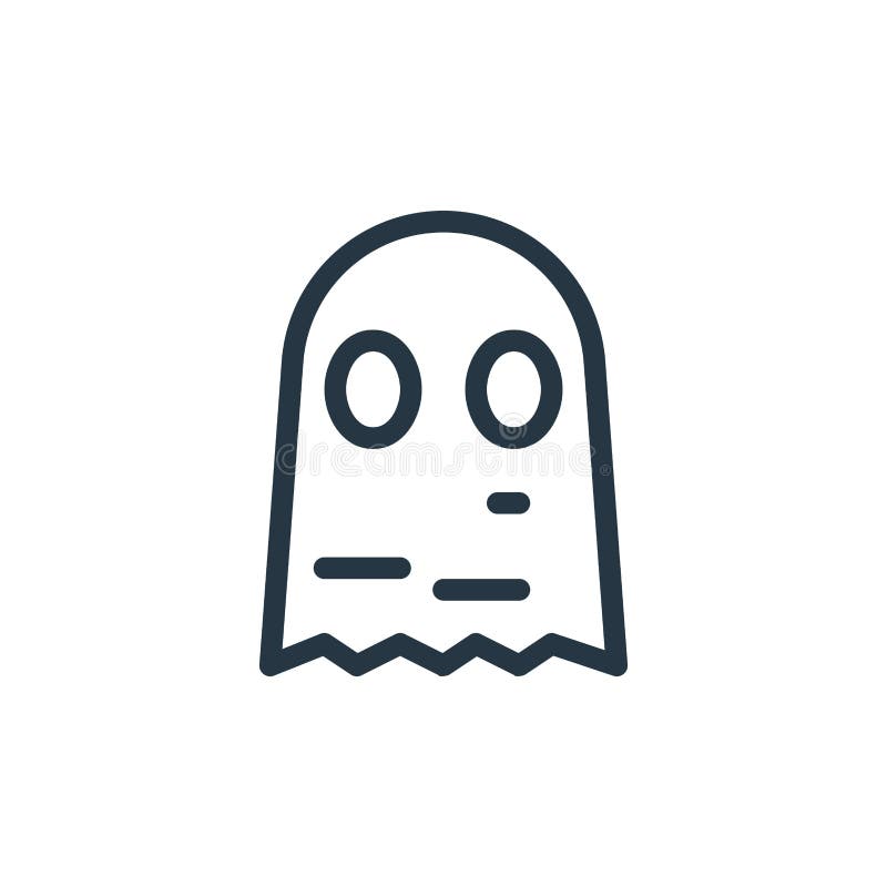 Ghost Icon Vector from Halloween Concept. Thin Line Illustration of ...