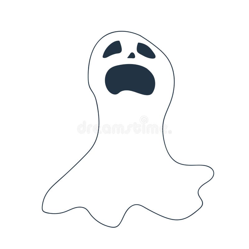 Ghost Icon Vector Isolated on White Background, Ghost Sign Stock Vector ...