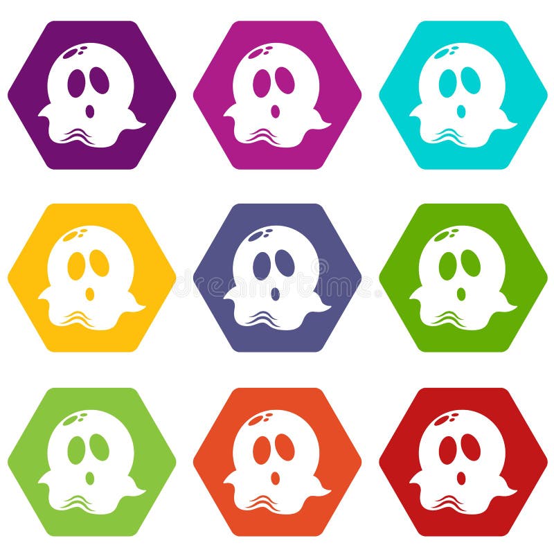 Ghost icons set 9 vector stock vector. Illustration of face - 115411679