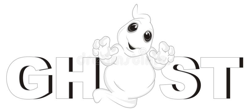 Ghost Letters, Mystical Font, Alphabet Letters with Scary Ghost at ...