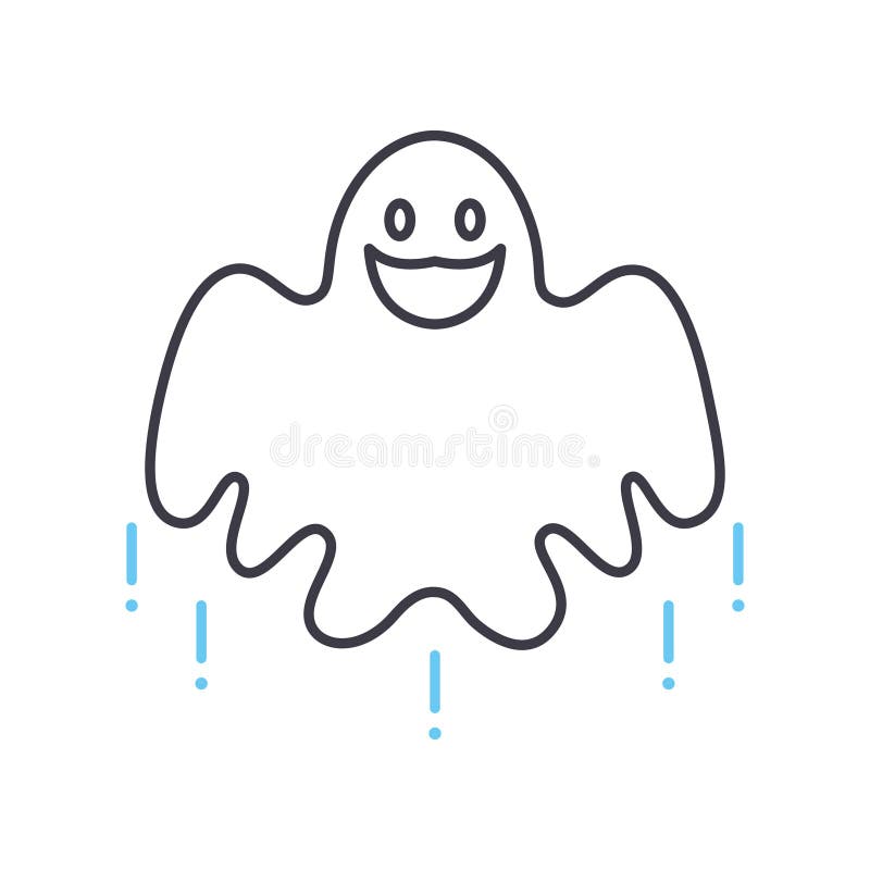 Ghost Line Icon, Outline Symbol, Vector Illustration, Concept Sign ...