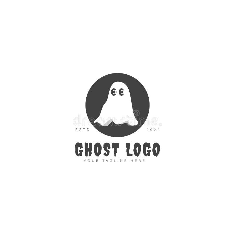 Ghost Logo Design Icon Illustration Stock Vector - Illustration of dark ...