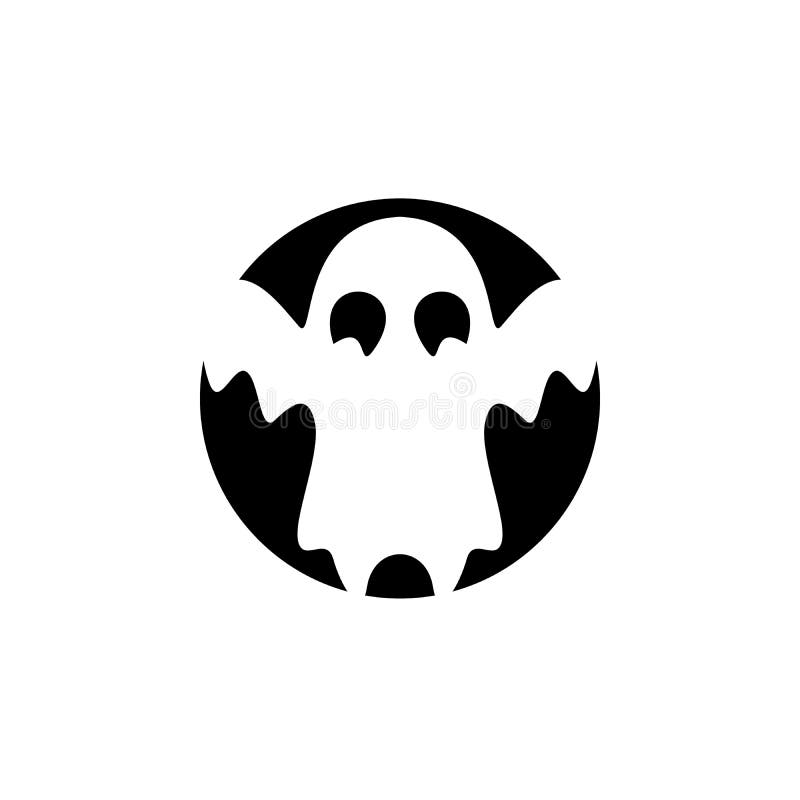Ghost Logo Design Template Vector Stock Vector - Illustration of danger ...